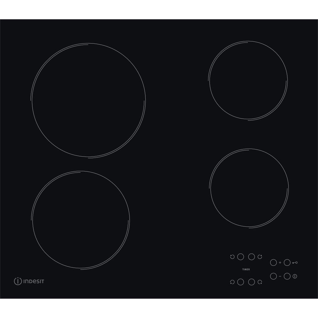 60CM 9 Levels Electric Ceramic Hob - Black - Touch Control - 4 Zones W